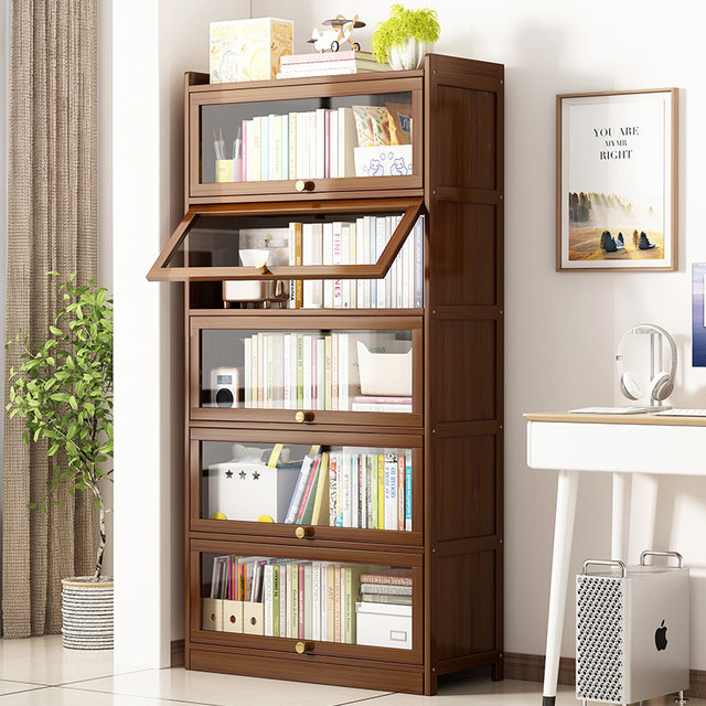 Bookstores setting racks Landing Bookcase Family Modern Simple Dust ...