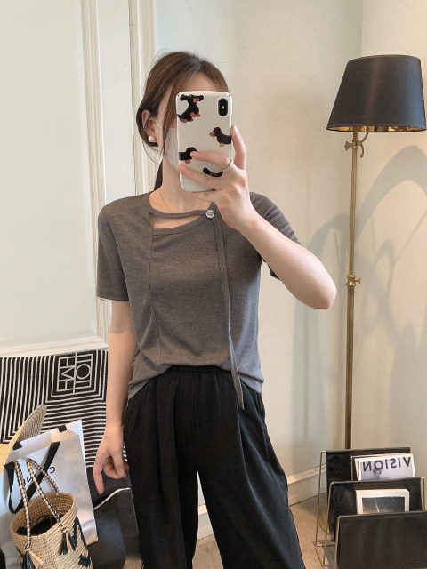 Short-sleeved women's T-shirt summer 2025 new women's clothing Korean ...