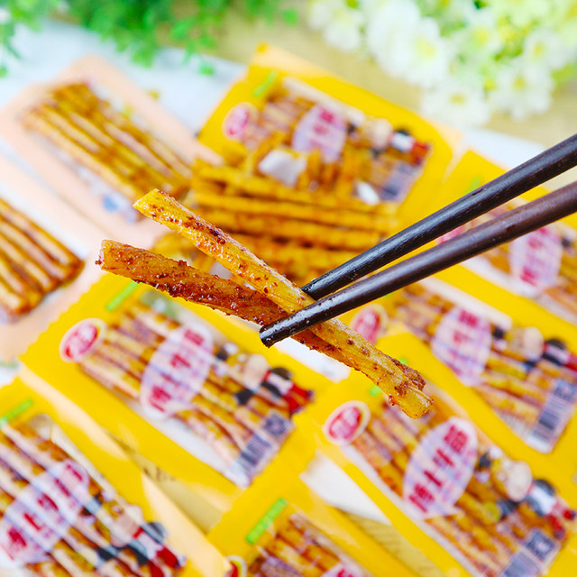 Dr. Jinfeng's vegetarian beef tendon spicy strips seasoned gluten ...