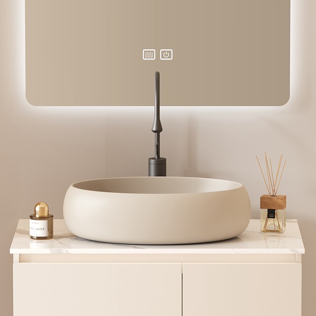 Oval above table basin ceramic wash basin home bathroom balcony wash ...