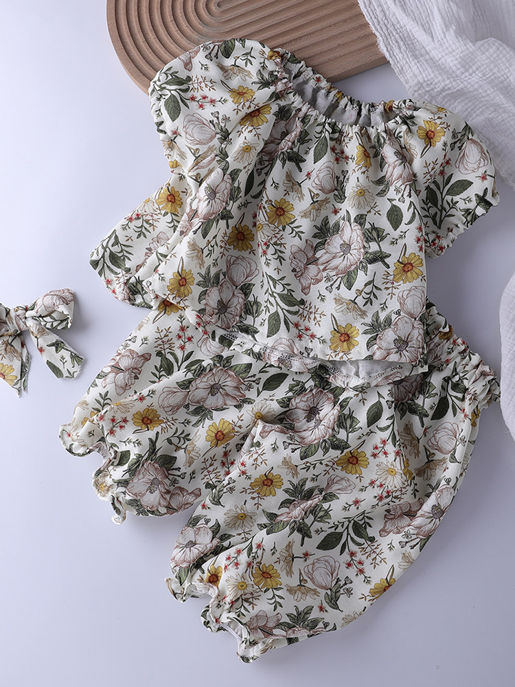 New style girls' outing clothes soft bamboo fiber suits, forest short ...