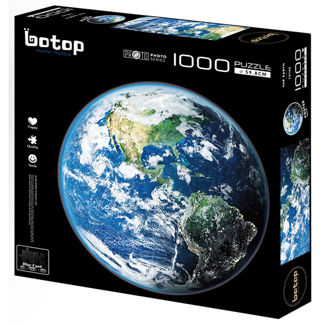 BOTOP Moon Earth Mars Round Puzzle 1000 Difficulty Puzzle Adult Pingtu ...