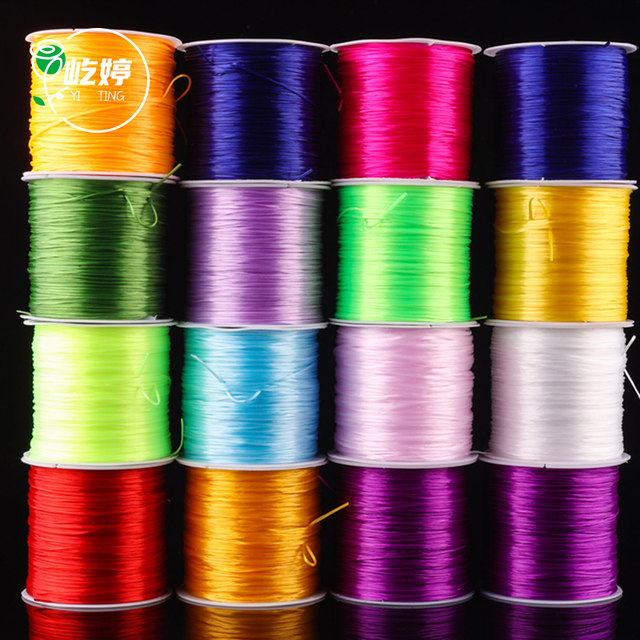 Large circle flat elastic thread imported thread bead thread crystal ...