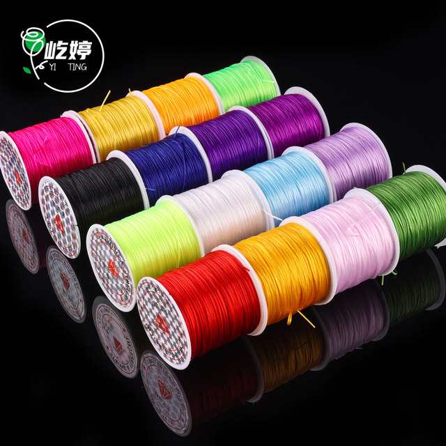 Large circle flat elastic thread imported thread bead thread crystal ...