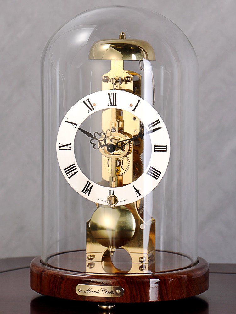 Hense HD205 European Style Glass & Wood Clock - German Hemler Movement