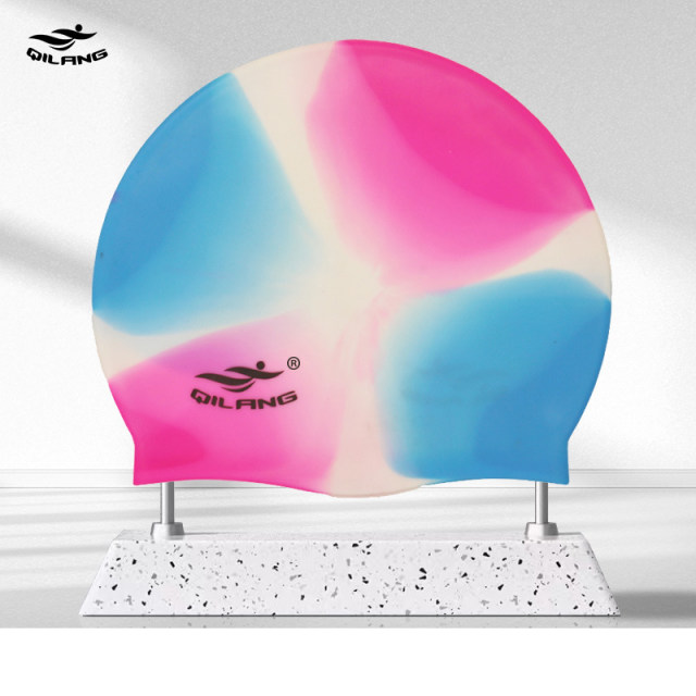 Qiilrng Qilang Colorful Silicone Swimming Cap Adults and Children ...