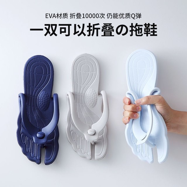 Portable foldable slippers for women traveling, ultra-light, non-slip ...