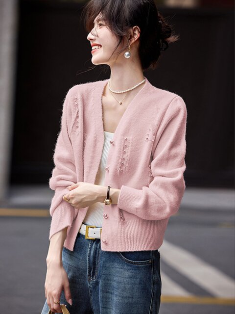 Fashion Knitting Cardigan 2025 Spring New arrival Women Are Gentle ...