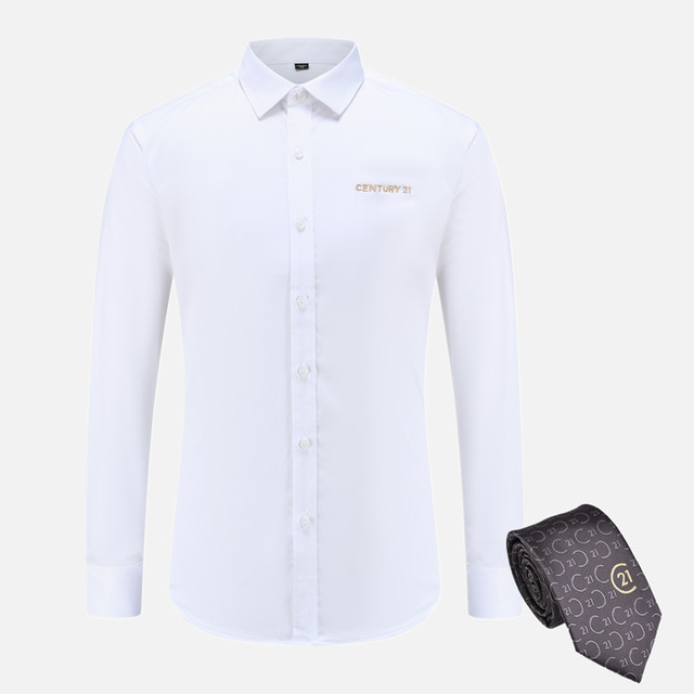 21st century new standard non-ironing shirt bamboo fiber white business ...