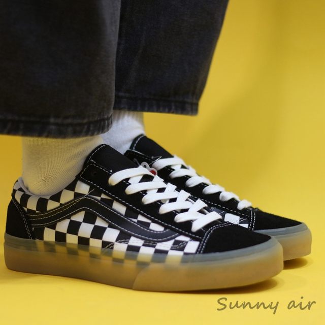 Sunny spot VANS raw rubber sole STYLE36 black and white checkerboard ...