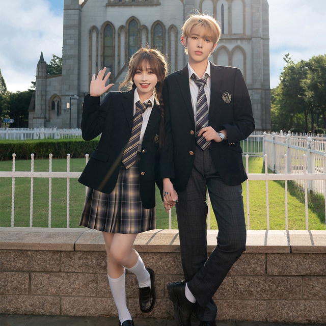 After school uniform hall/two-button black suit/JK suit women's day ...