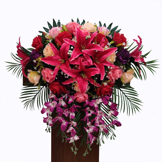 Podium table flower simulation conference flower sagging podium sign-in ...