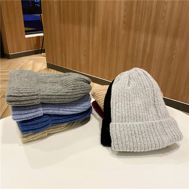 Autumn and winter cold-proof hats, woolen hats, women's trendy Korean ...