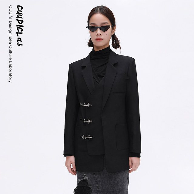 CUUDICLab New Chinese Style Jacket Deconstructed Suit Fake Two-piece ...