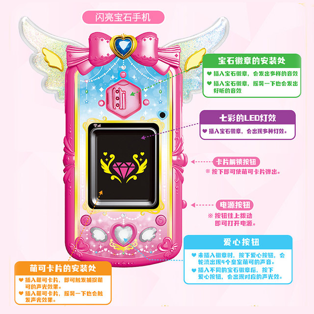 Wonderful and cute simulated sound and light mobile phone with shiny ...