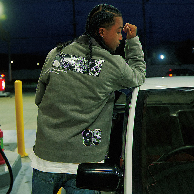 MEDMX initial D joint Detroit quilted basic zipper jacket men's spring ...