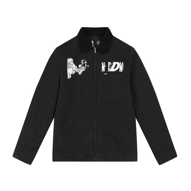 MEDMX initial D joint Detroit quilted basic zipper jacket men's spring ...