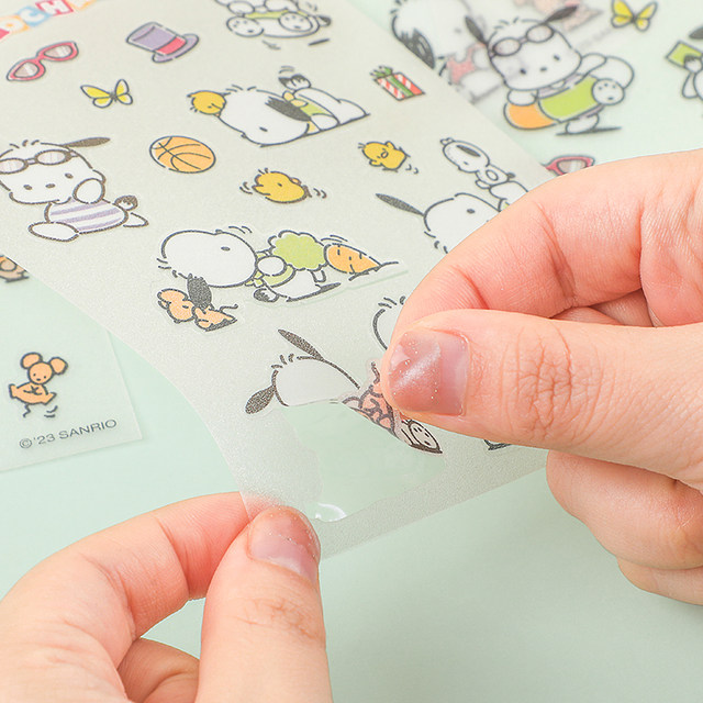 Sanrio Genuine Pacha Dog PET Handbook Sticker Japanese Two-Dimensional ...