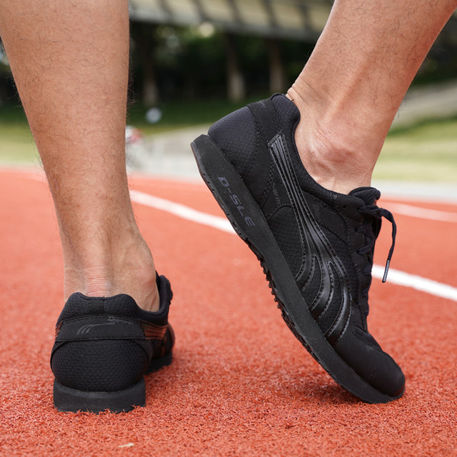Duowei running shoes men's black lightweight outdoor physical training ...