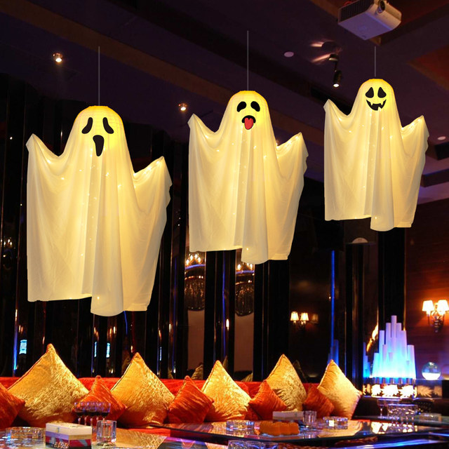 Halloween decoration ghost glowing ghost light pendant horror pendant ...
