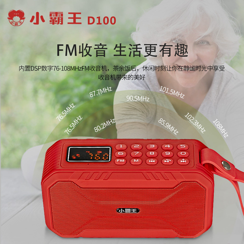 Haut-parleur Bluetooth Subor D100 - Radio sans fil portable étanche