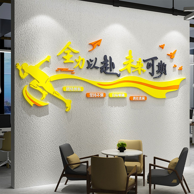 Company background wall team office wall decoration inspirational ...