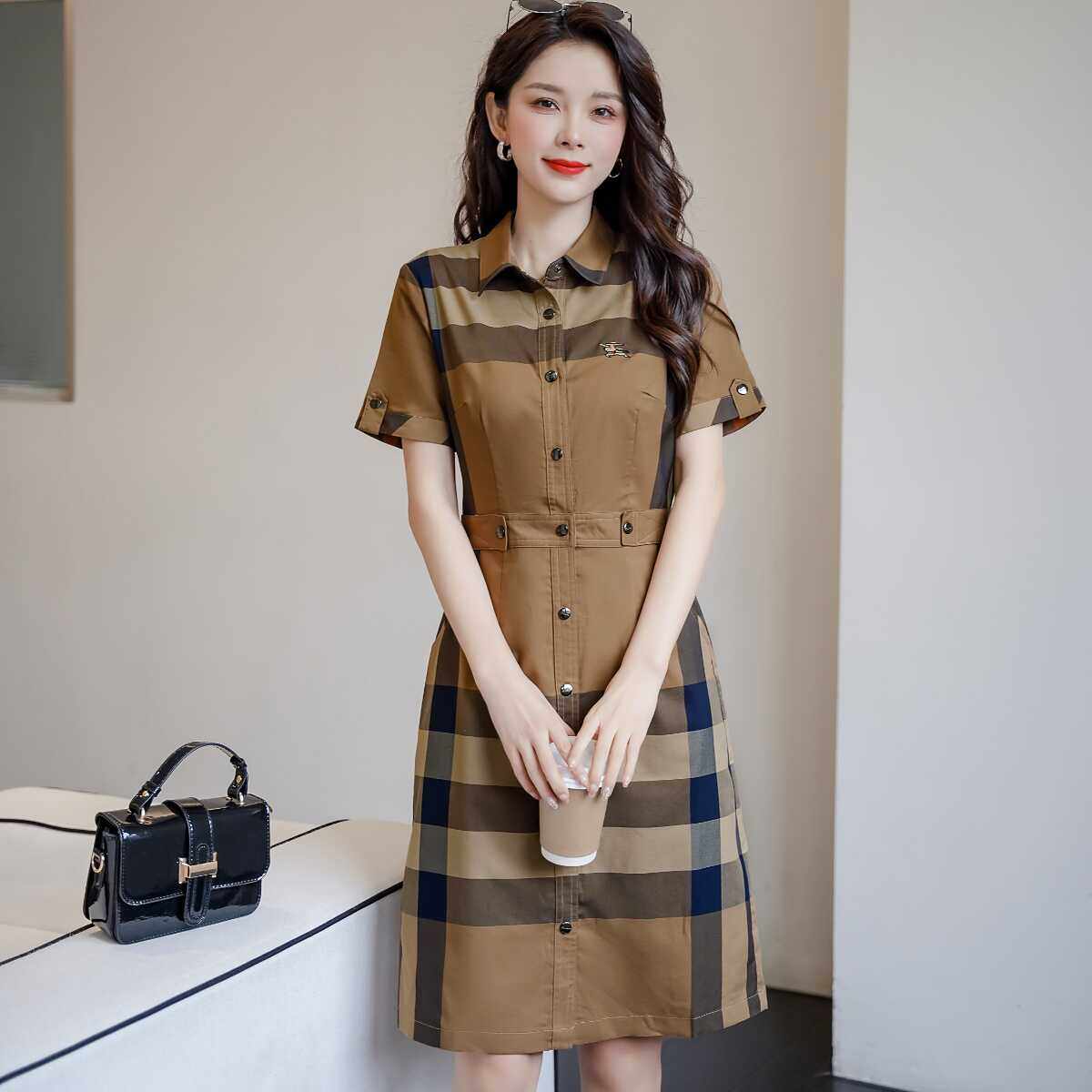 BUSHBURY high-end elegant temperament celebrity mid-length dress ...