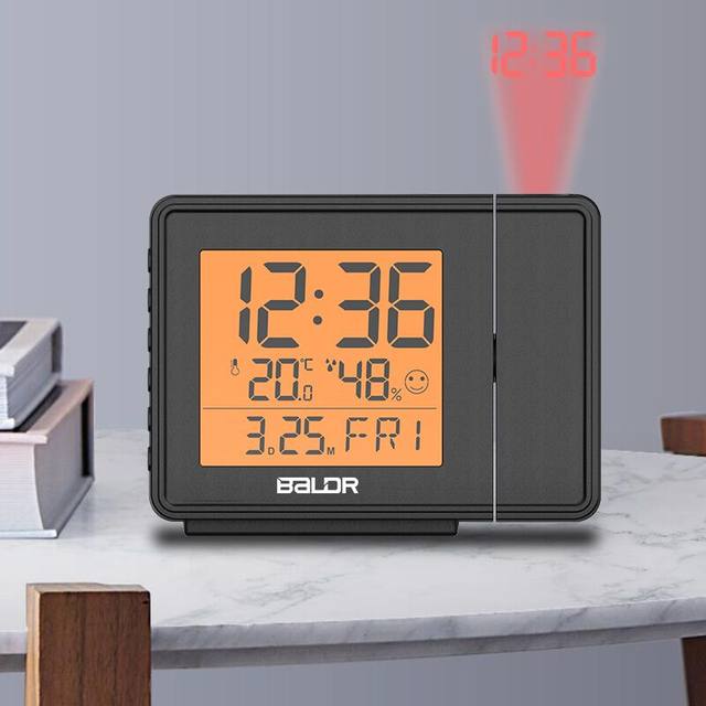 Yimate Creative Clock Projection Clock Bedroom Bedside Alarm Clock ...