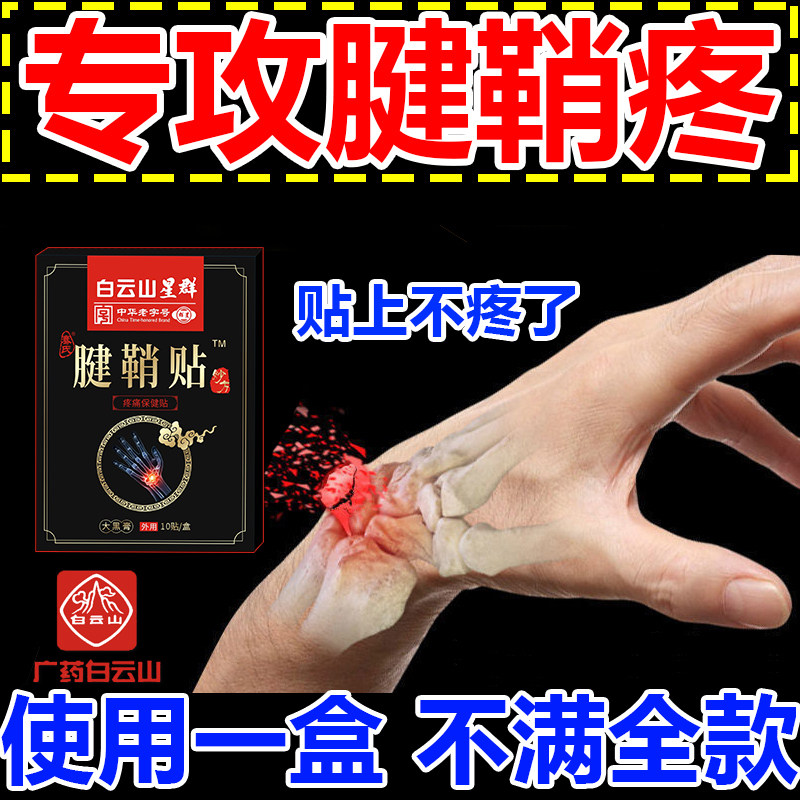 Tendon Sheath Sticker for Elbow, Finger, Wrist Pain Relief - Black Plaster