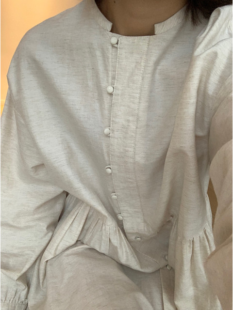 Zhoumumu apit Japanese cotton and linen literary retro breasted long ...