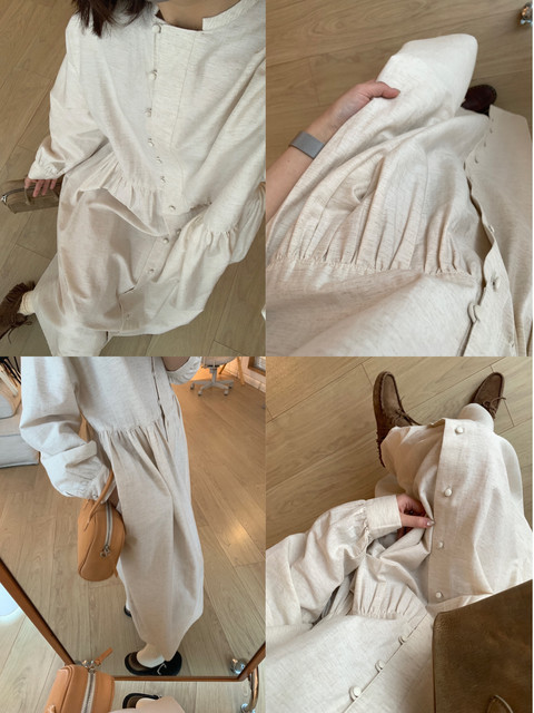 Zhoumumu apit Japanese cotton and linen literary retro breasted long ...
