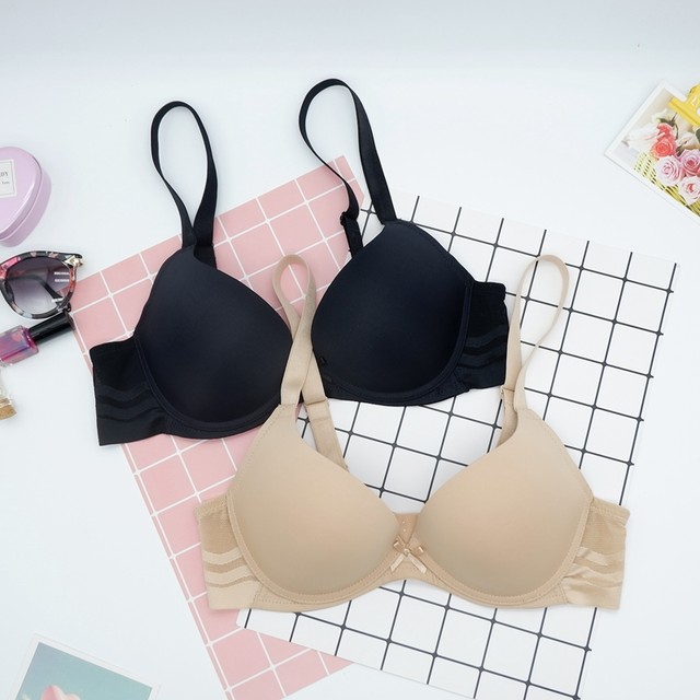 Stainless bra without steel ring glossy bra export Korean foreign trade ...