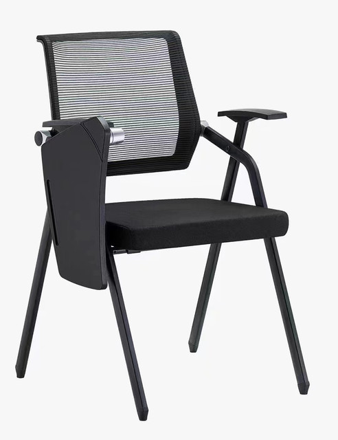 Folding training chair with table board conference chair with writing ...