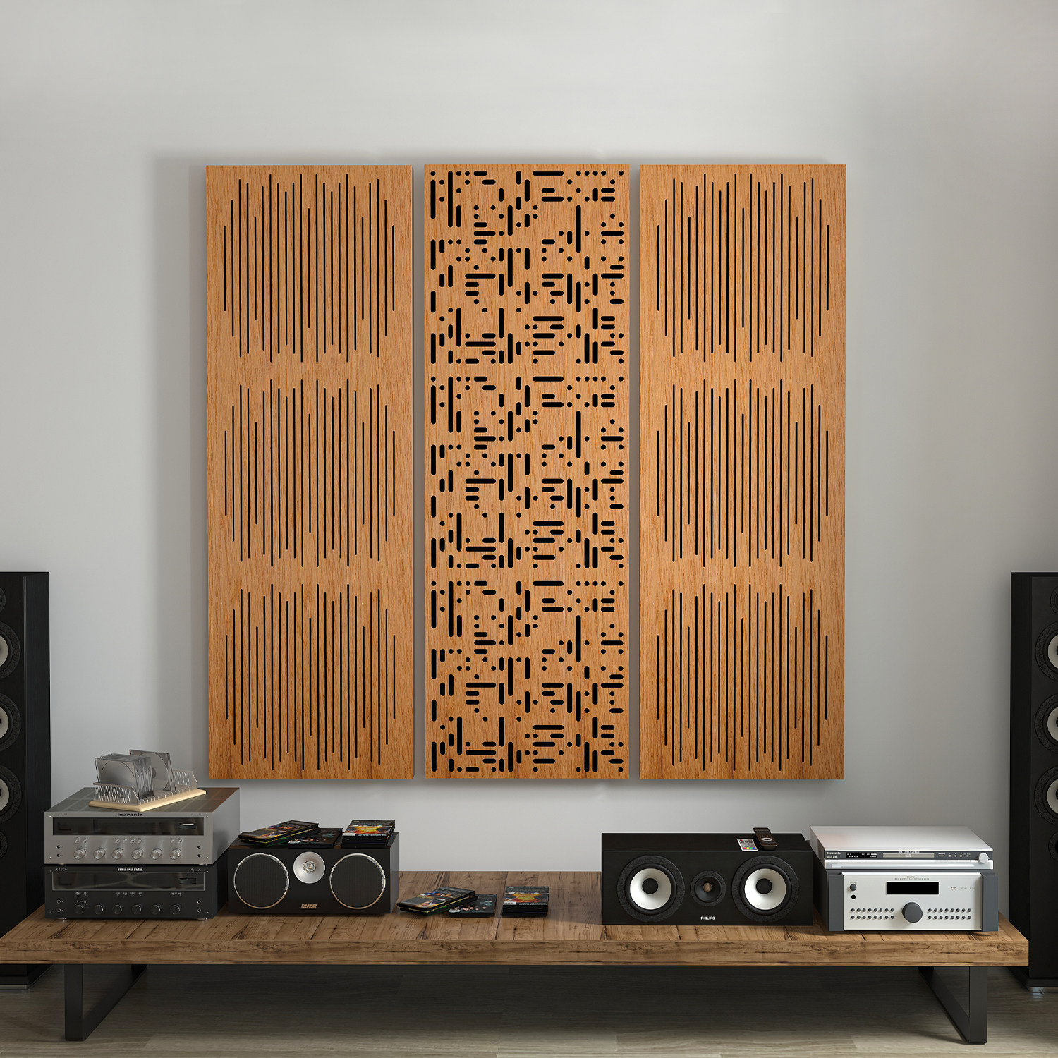 Solid Wood Acoustic Diffuser for Recording Studio