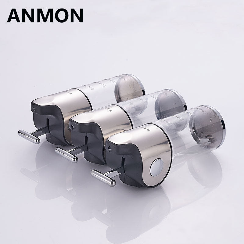 Hotel Bathroom Wall-Mounted Soap Dispenser with Shower Gel Bottle and ...