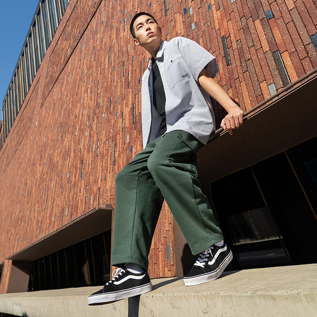 Vans official Filmore Decon black retro style breathable men's shoes ...