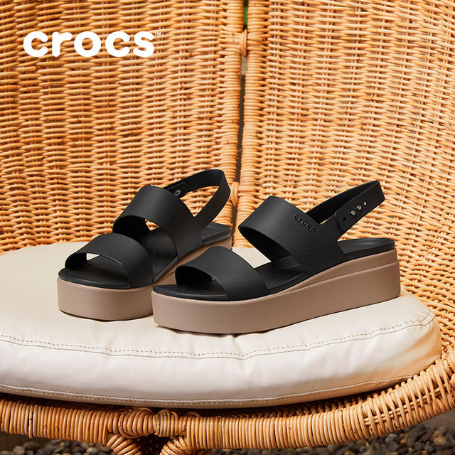 Crocs Brooklyn series thick bottom sandals outdoor wedge shoes platform ...