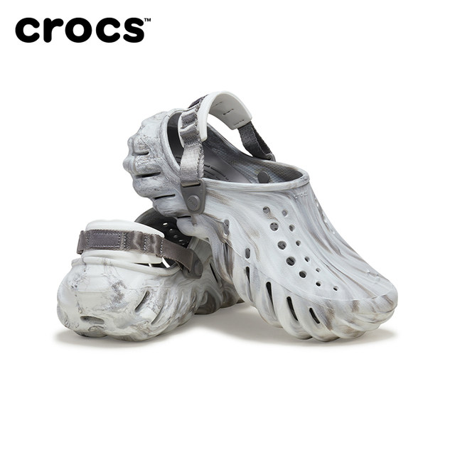 Wang Junkai's same style Crocs Bobo marble pattern hole shoes men's ...