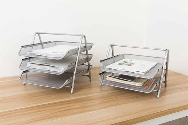 Three-layer/second-layer file rack Magazine rack Data basket Archive ...
