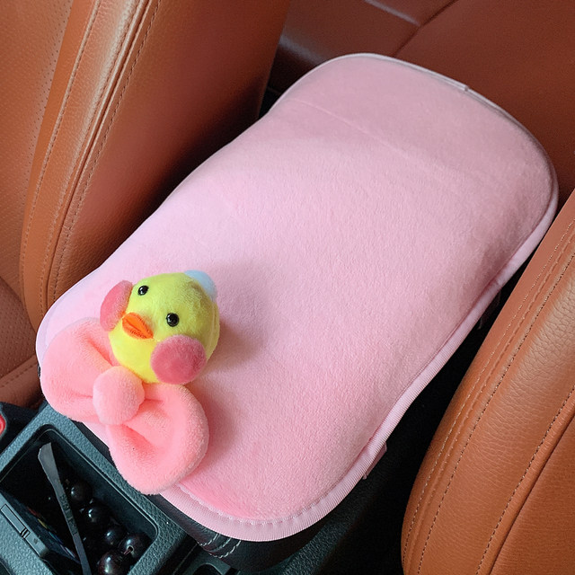 Creative cute car armrest mat cartoon central decorative armrest mat ...