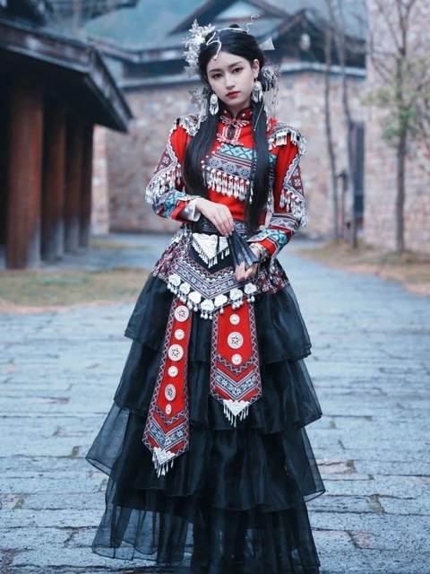 New Miao Ethnic Clothing for Girls, Miao Ethnic Costume, Ethnic ...