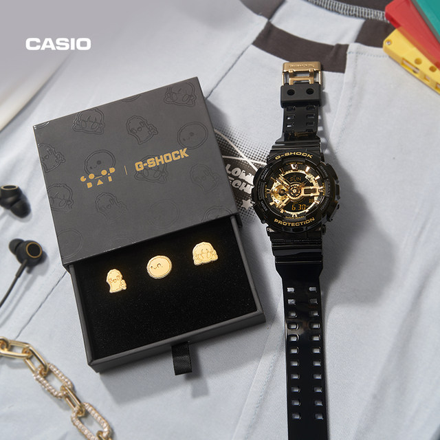 casio flagship store GA-110GB black gold sports watch men's Casio ...