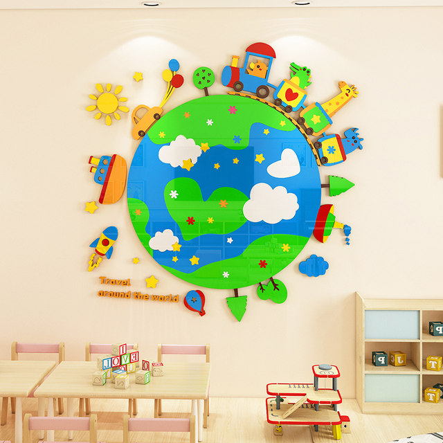 Kindergarten Environmental Creation Materials Theme Classroom Wall ...