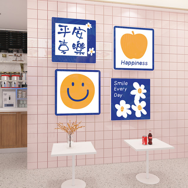 Internet celebrity check-in background wall photo area layout creative ...