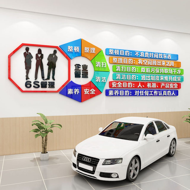 Company corporate culture wall factory workshop 6s management culture ...
