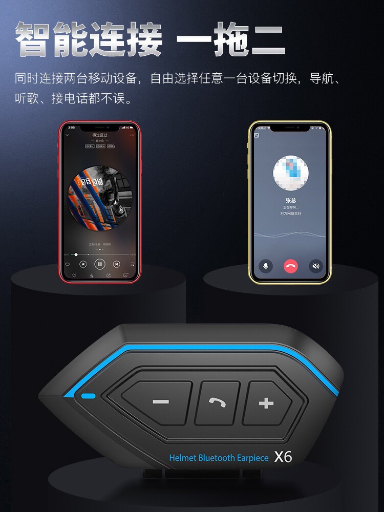 Cool Riding X6 Bluetooth Kaskowy Zestaw Słuchawkowy - Długi Czas ...