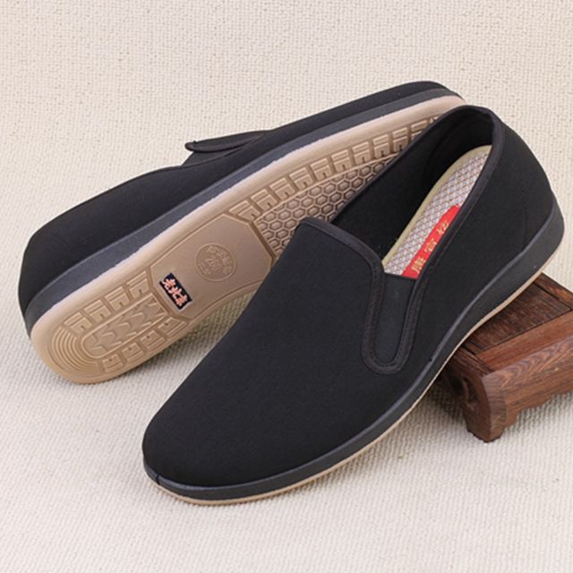 Old Beijing cloth shoes men's casual shoes non-slip soft sole dad old ...