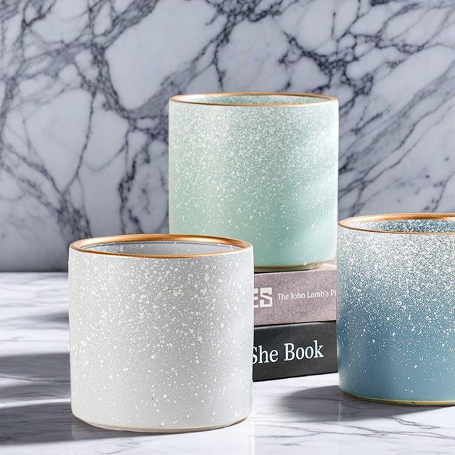 Nordic style ceramic flower pots large diameter gradient potted plant ...