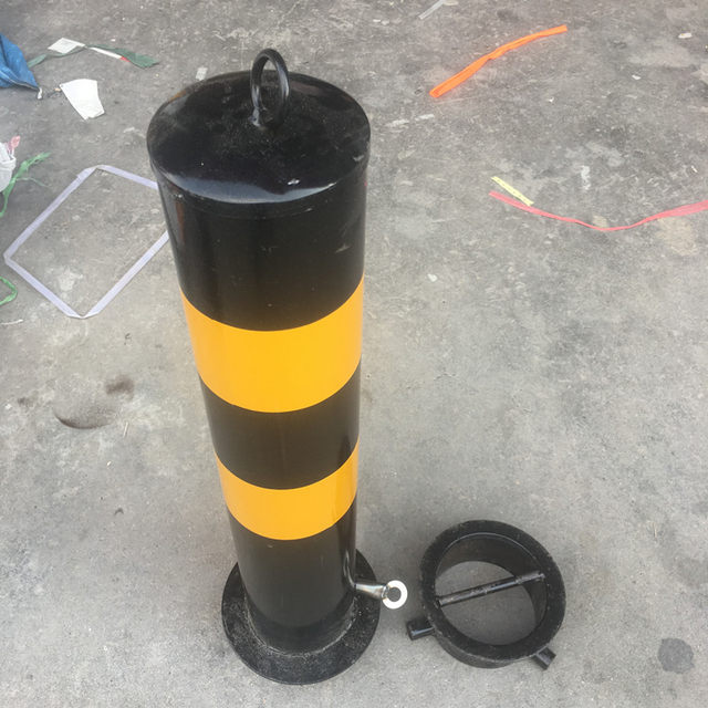 Customized pre-embedded movable roadblocks with locking iron warning ...