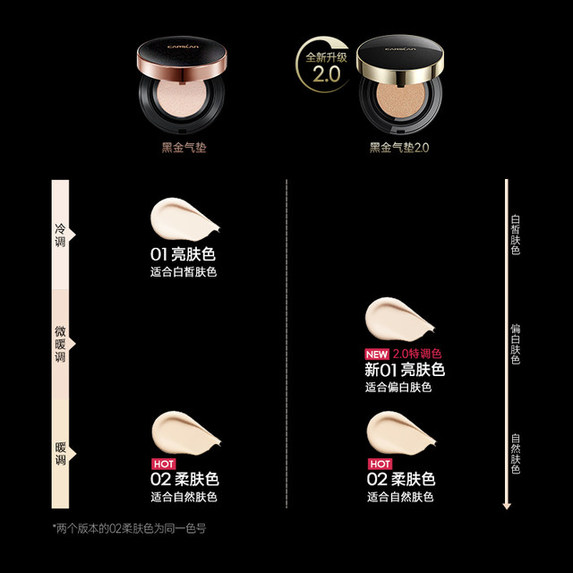 2.0 Upgrade/Kazilan Black Gold Air Cushion Concealer Long-lasting Non-removing Makeup Liquid ...